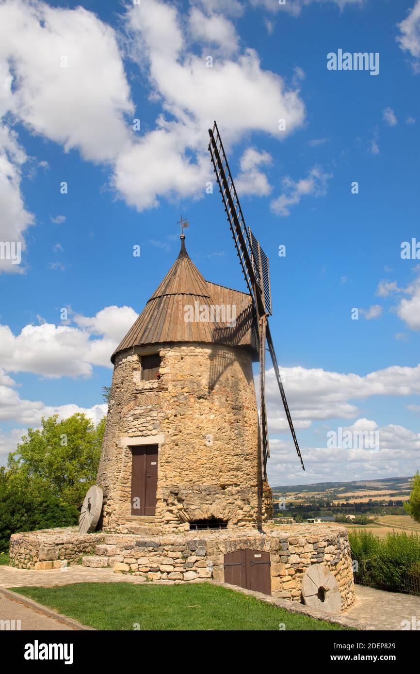 Old renovated windmill Castelnaudary in the French Aude Stock Photo - Alamy
