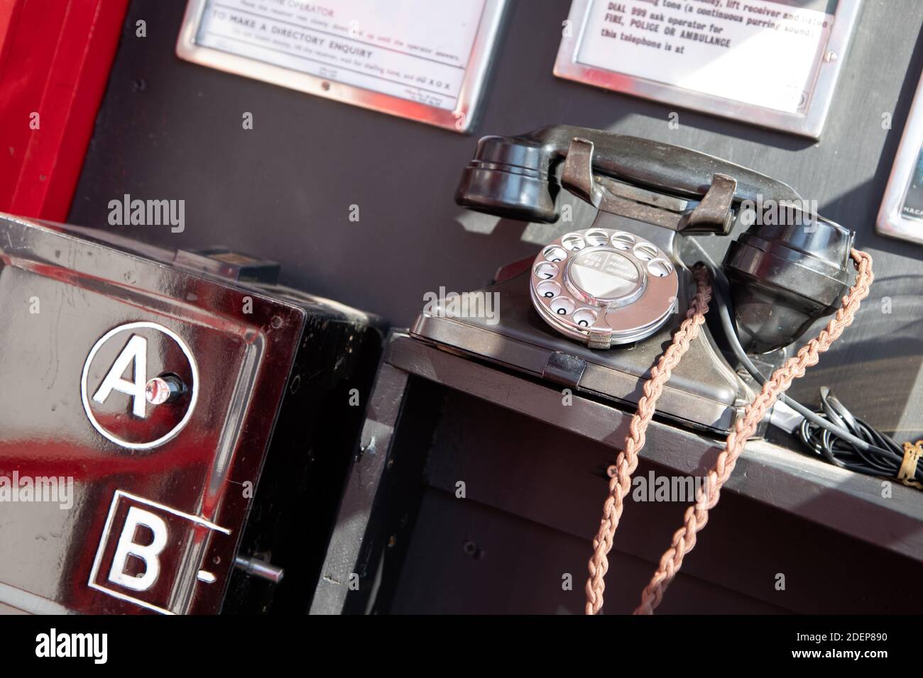 Interior of red telephone box hi-res stock photography and images - Alamy