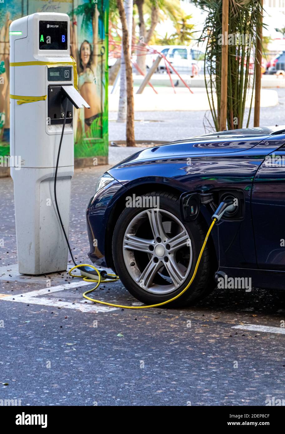the power supply for Charging of an electric car Stock Photo - Alamy