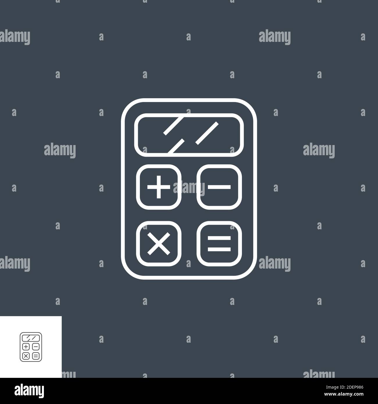 Calculator line icon accounting Stock Vector Images - Alamy