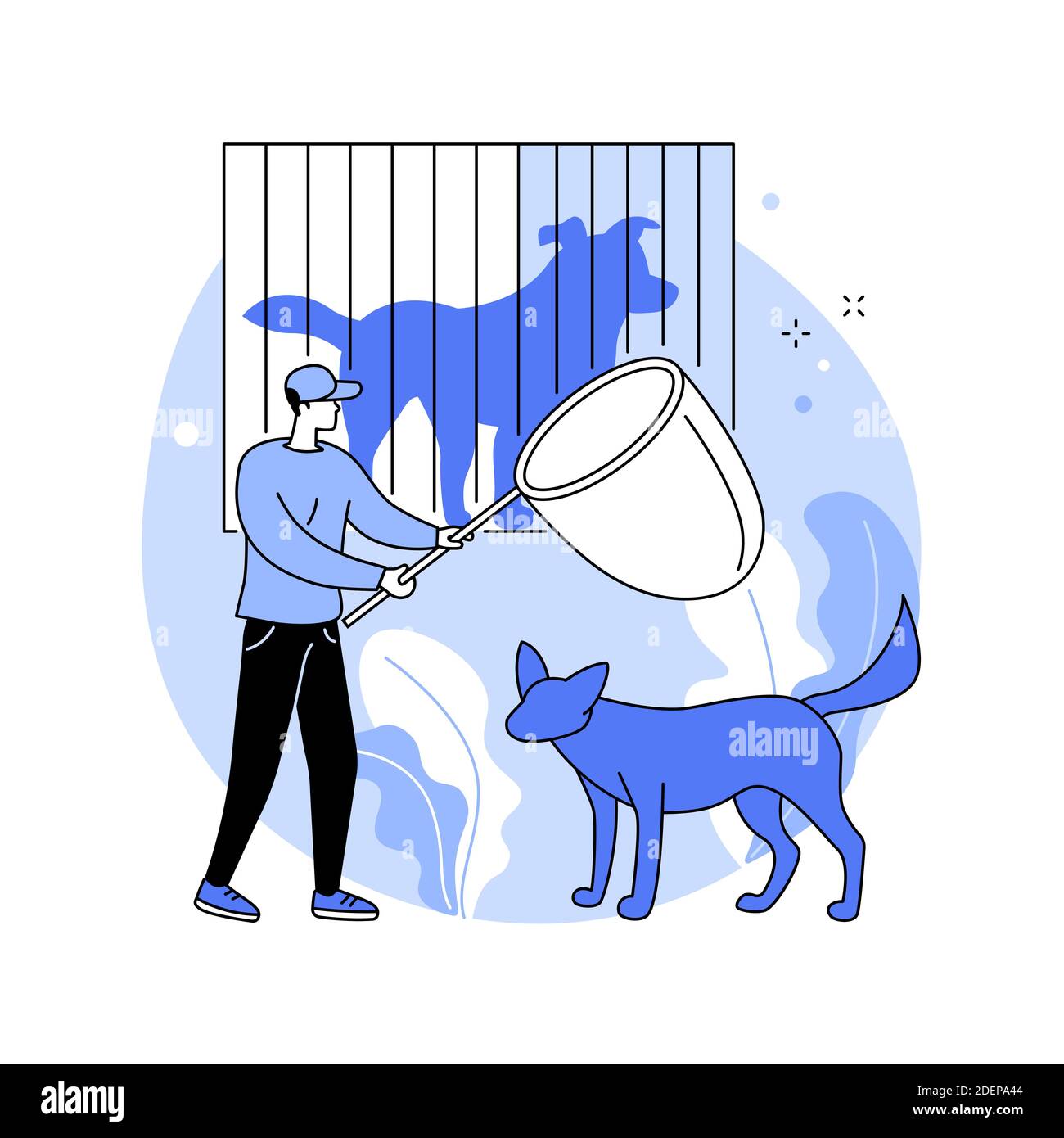 Animal control service abstract concept vector illustration Stock ...