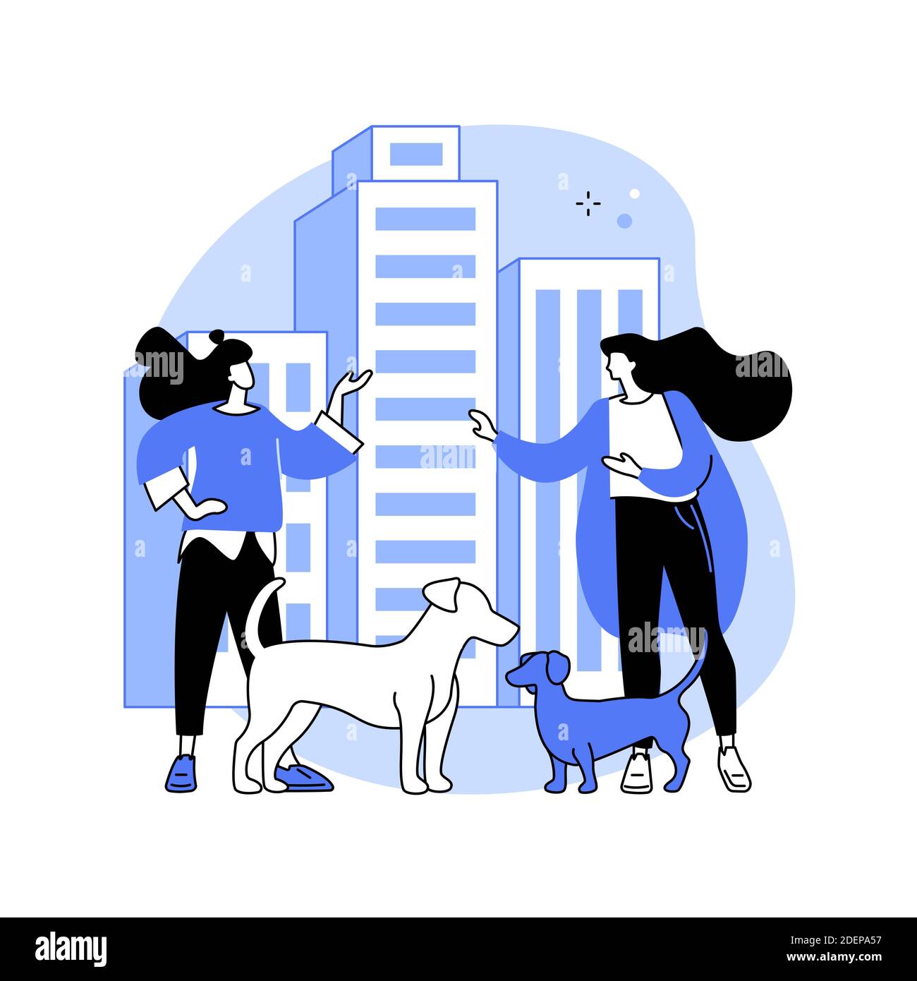 Pet in the big city abstract concept vector illustration Stock Vector ...