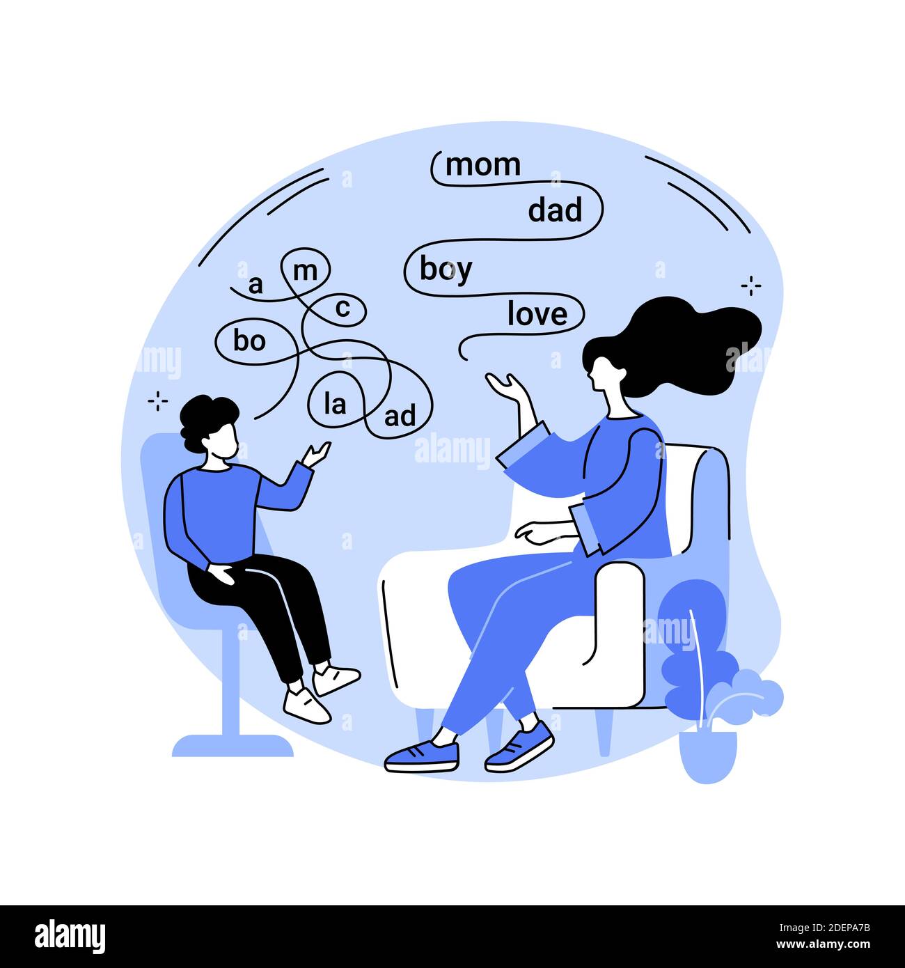 Speech therapy abstract concept vector illustration Stock Vector Image ...