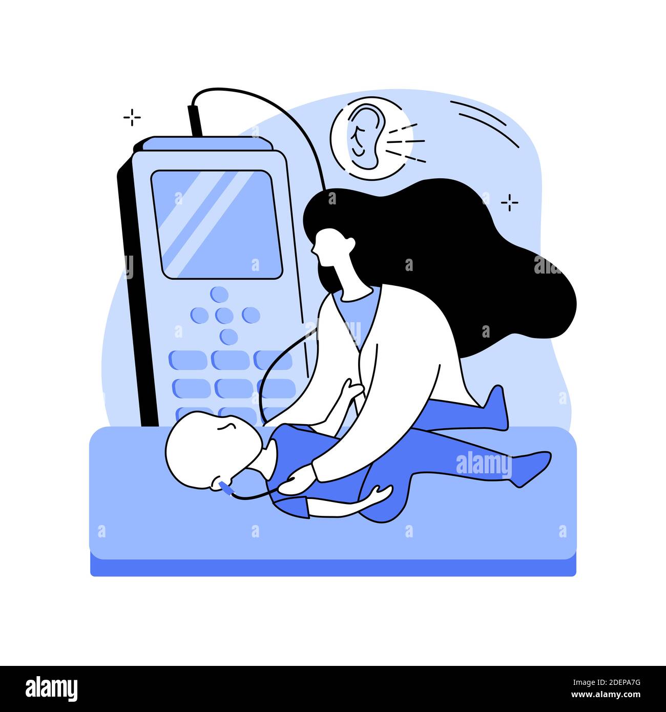 Hearing screening test Stock Vector Images - Alamy