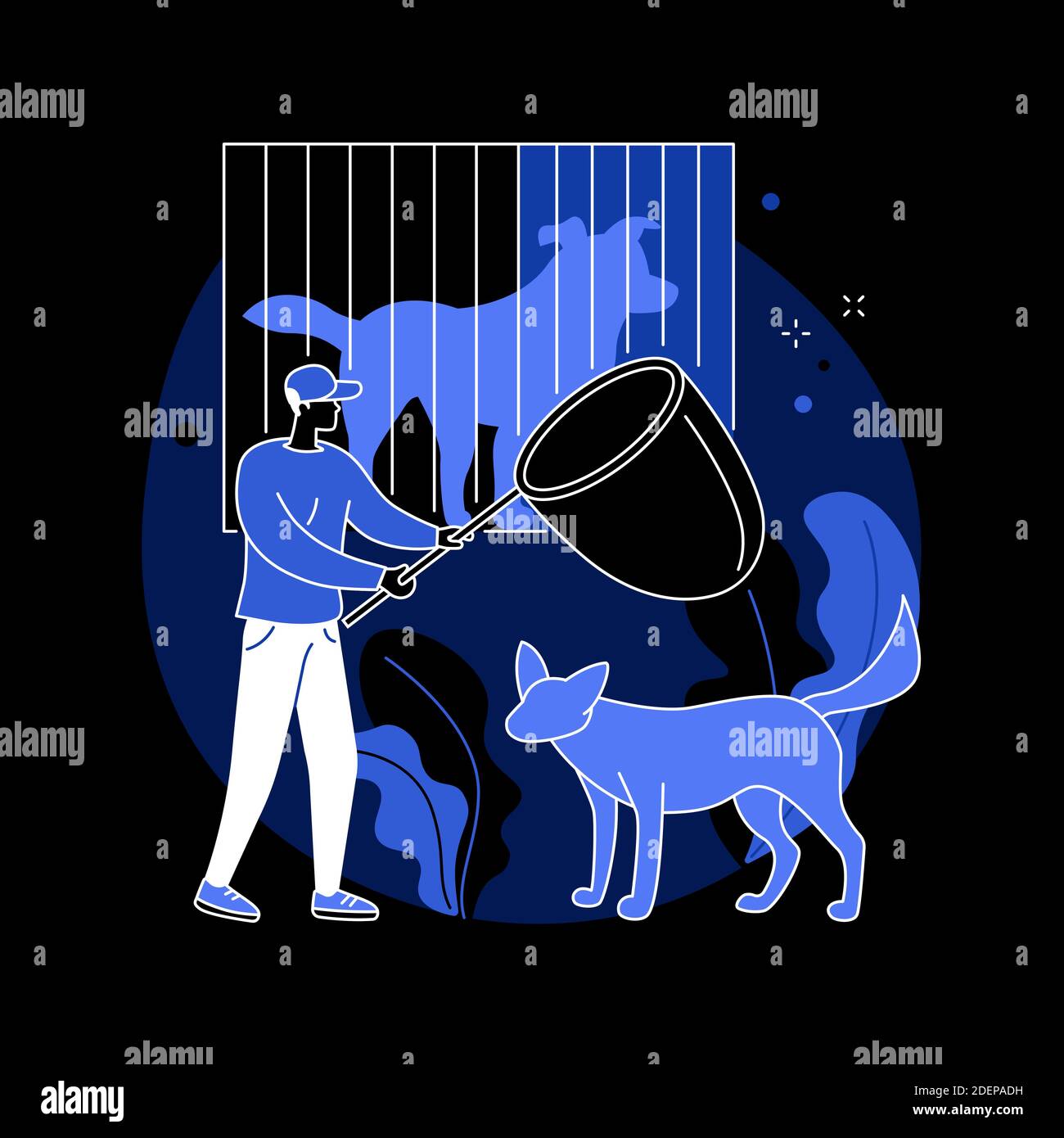 Animal control service abstract concept vector illustration Stock ...