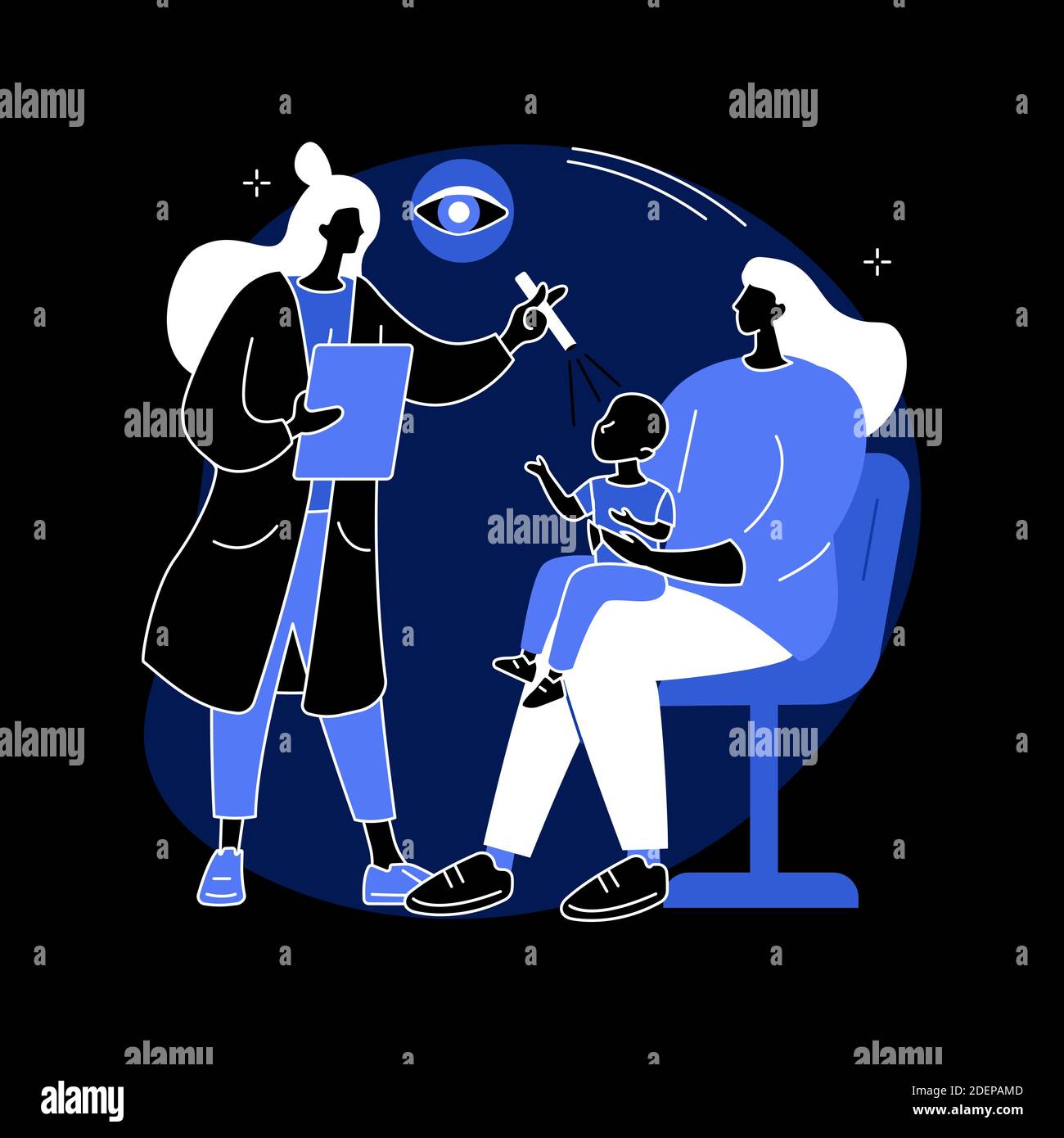 Vision screening abstract concept vector illustration Stock Vector ...