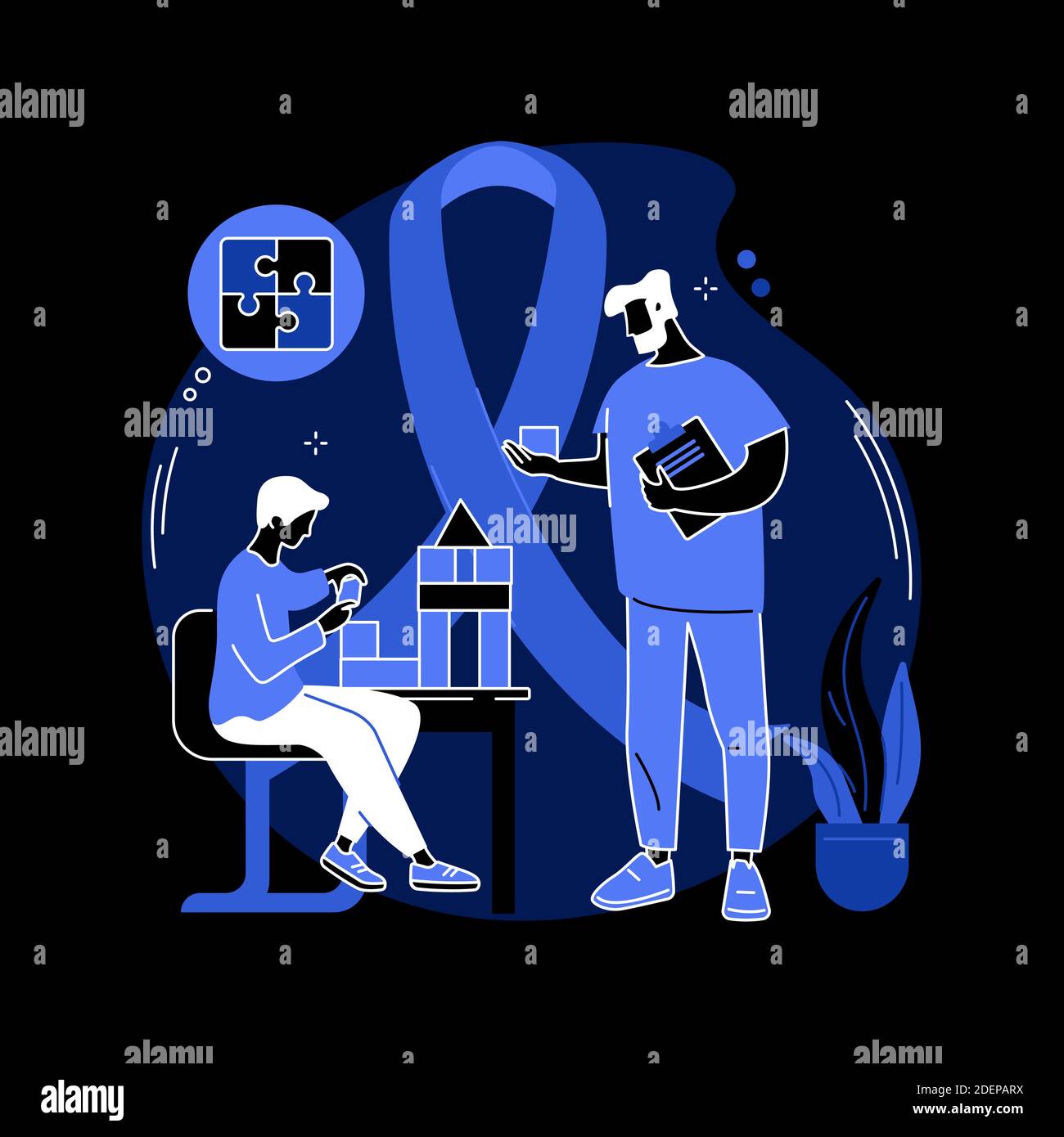 Autism treatment abstract concept vector illustration Stock Vector ...