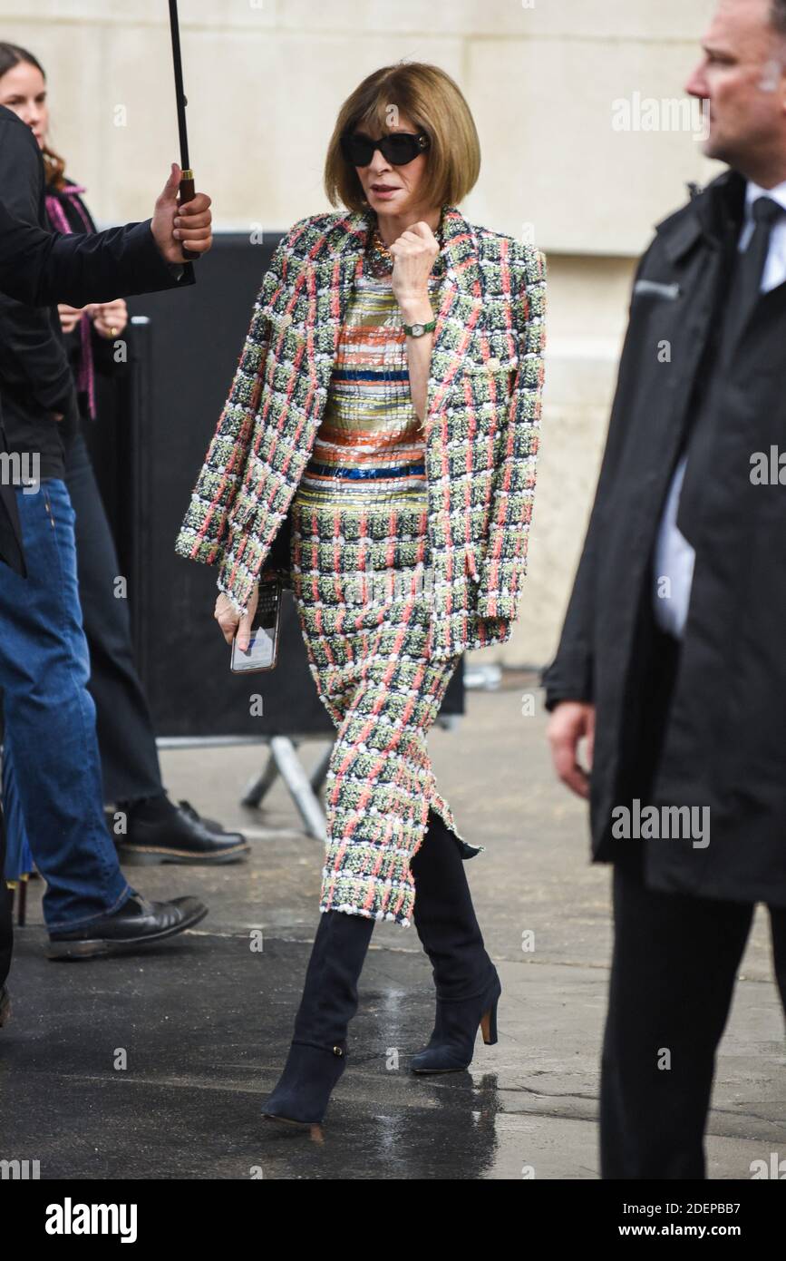 Anna Wintour attends the runway during the Chanel Womenswear Spring ...