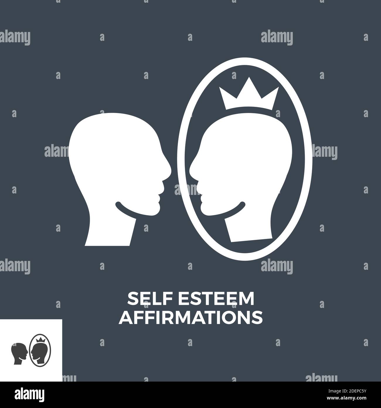 Self Esteem Affirmations Glyph Vector Icon Stock Vector Image & Art - Alamy