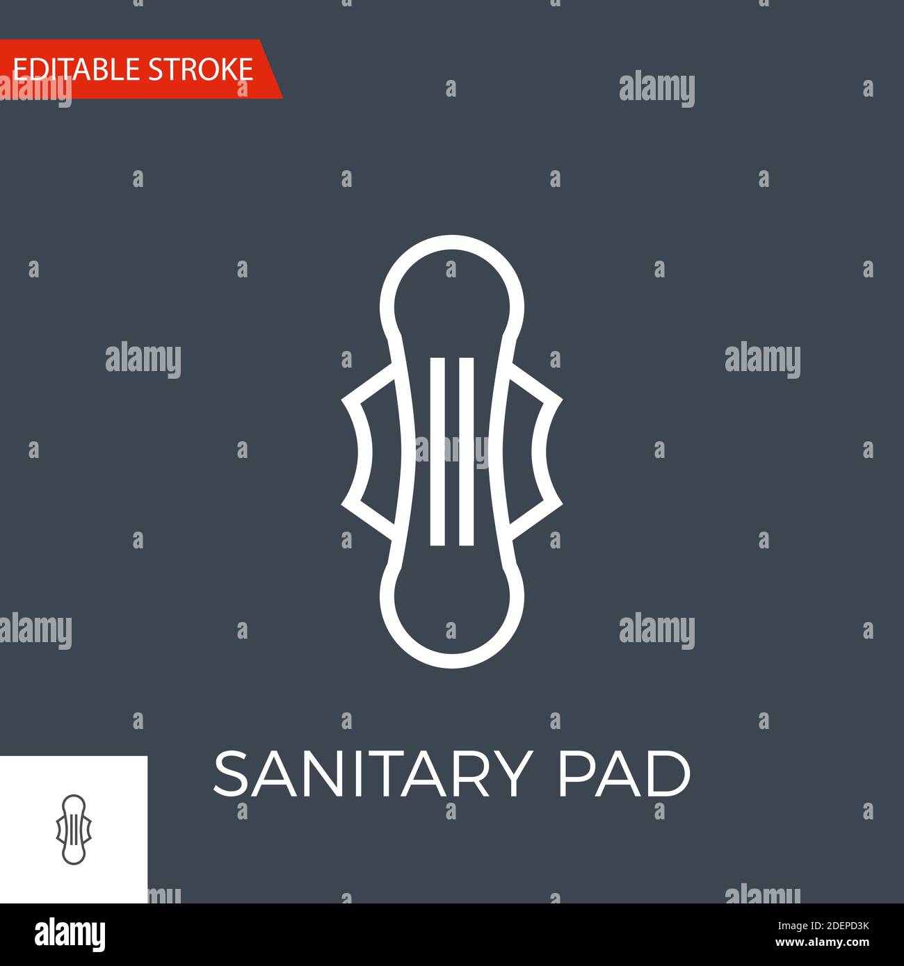 Sanitary Pad Vector Icon Stock Vector Image & Art - Alamy