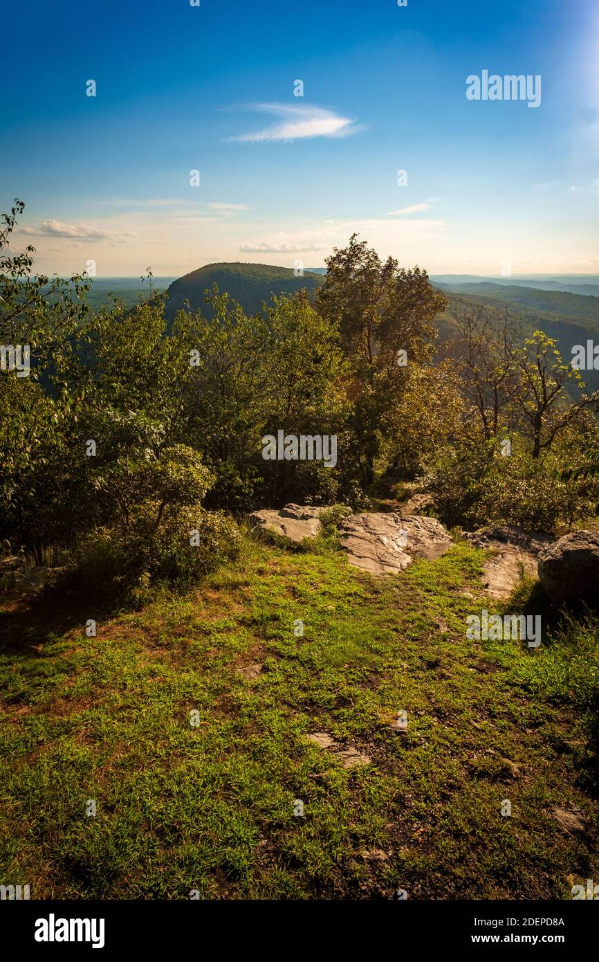 View of Mt. Minsi from the top of Mount Tammany near the Delaware Water ...
