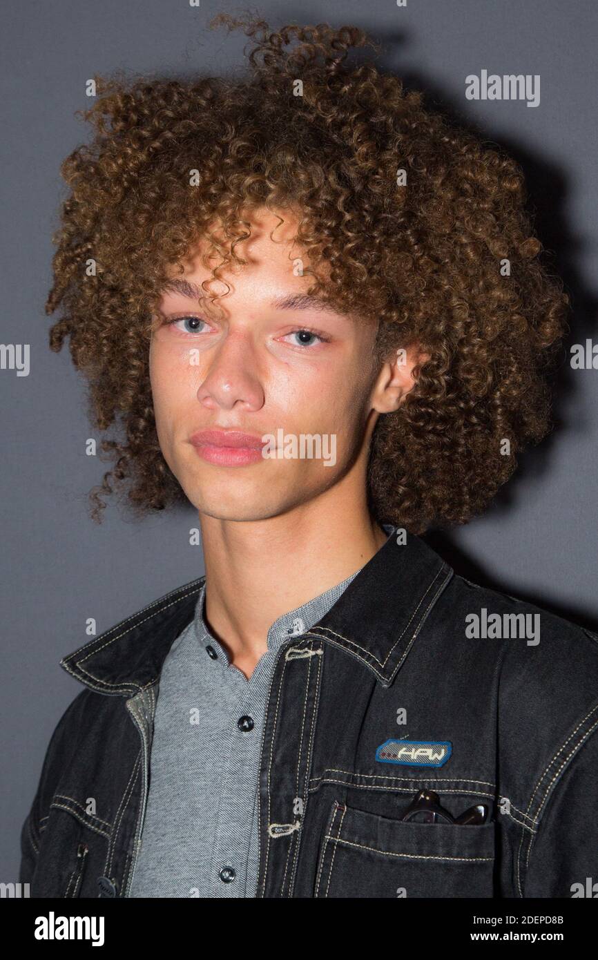 Adam, winner of the french Final pose after the Elite Model Look ...