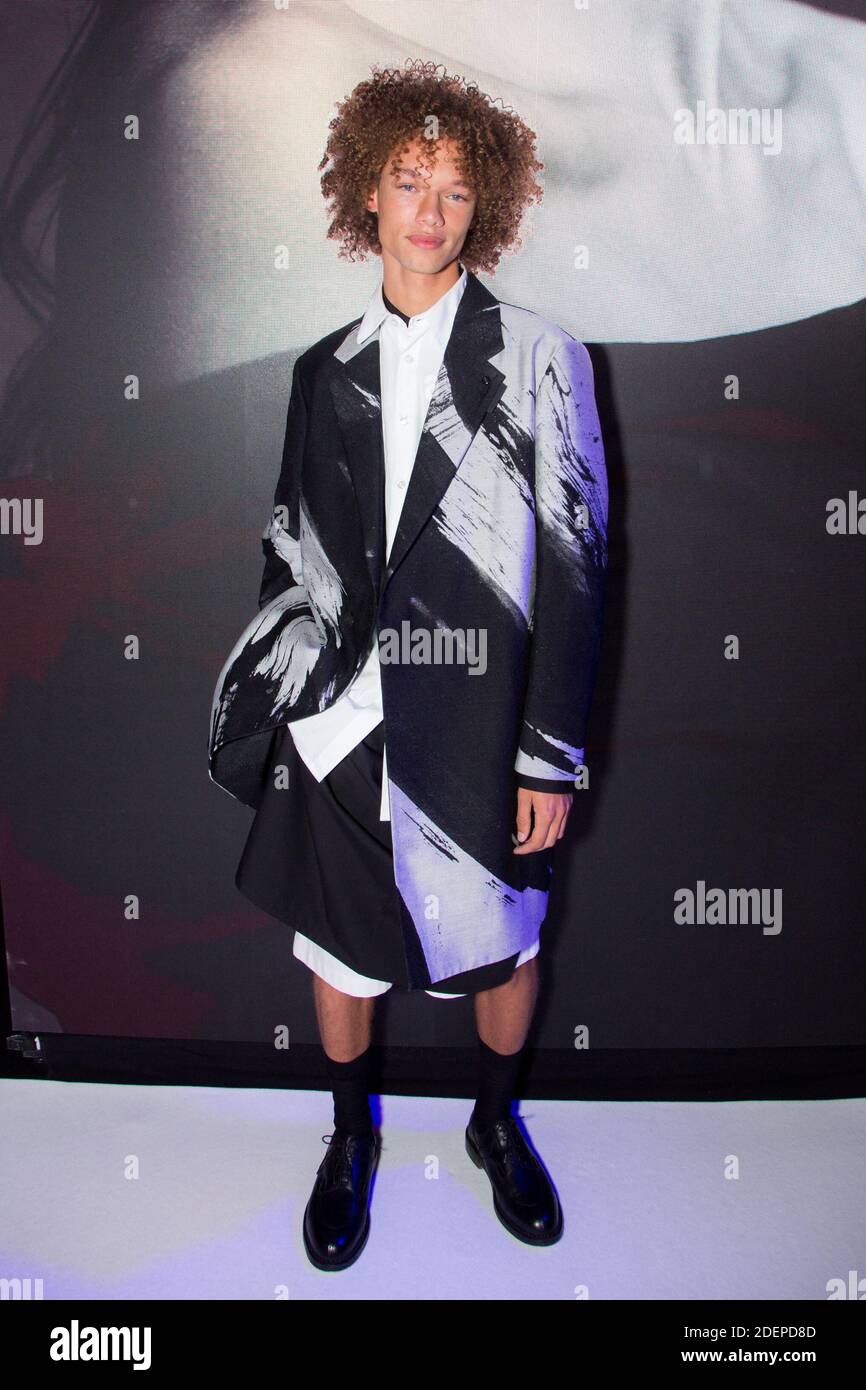 Adam, winner of the french Final pose after the Elite Model Look ...