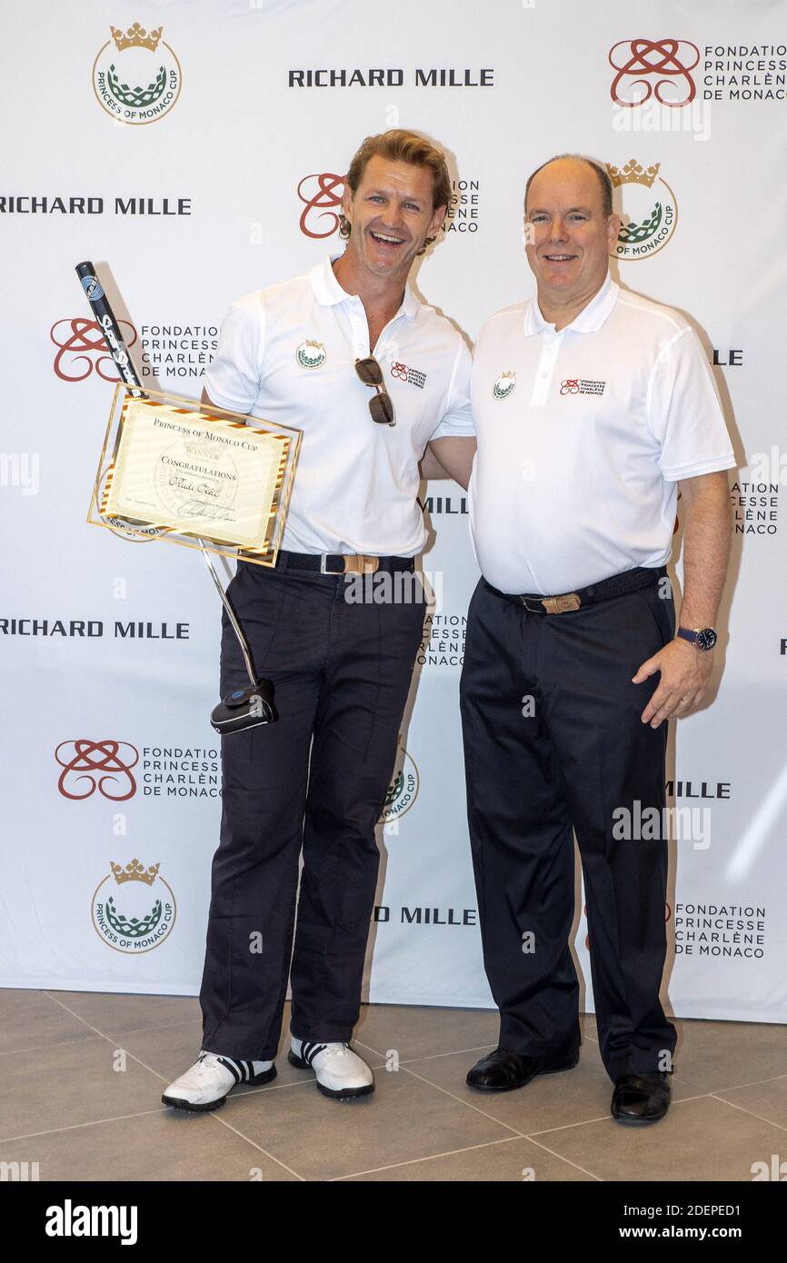 Rudi Keil and Prince Albert II of Monaco attend the Princess Charlene ...