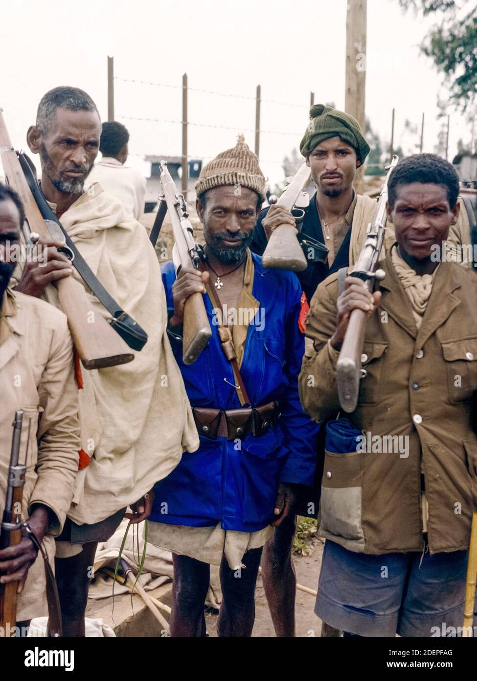 Ethiopia, Debre Markos. 1976. Ethiopian peasant army mustering or ...