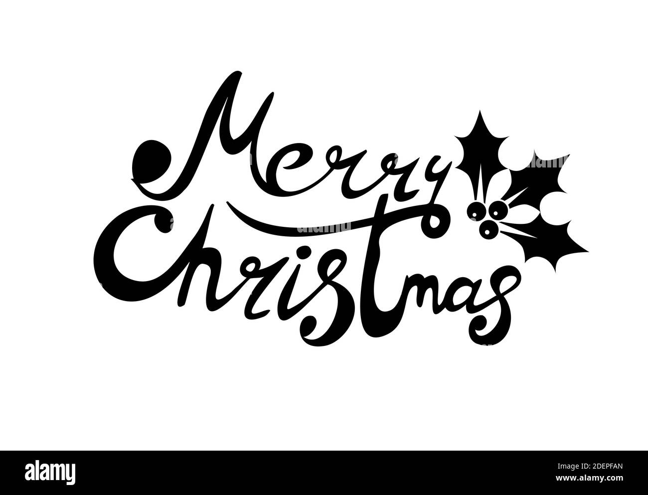 Text Merry Christmas. Vector illustration Stock Vector Image & Art - Alamy