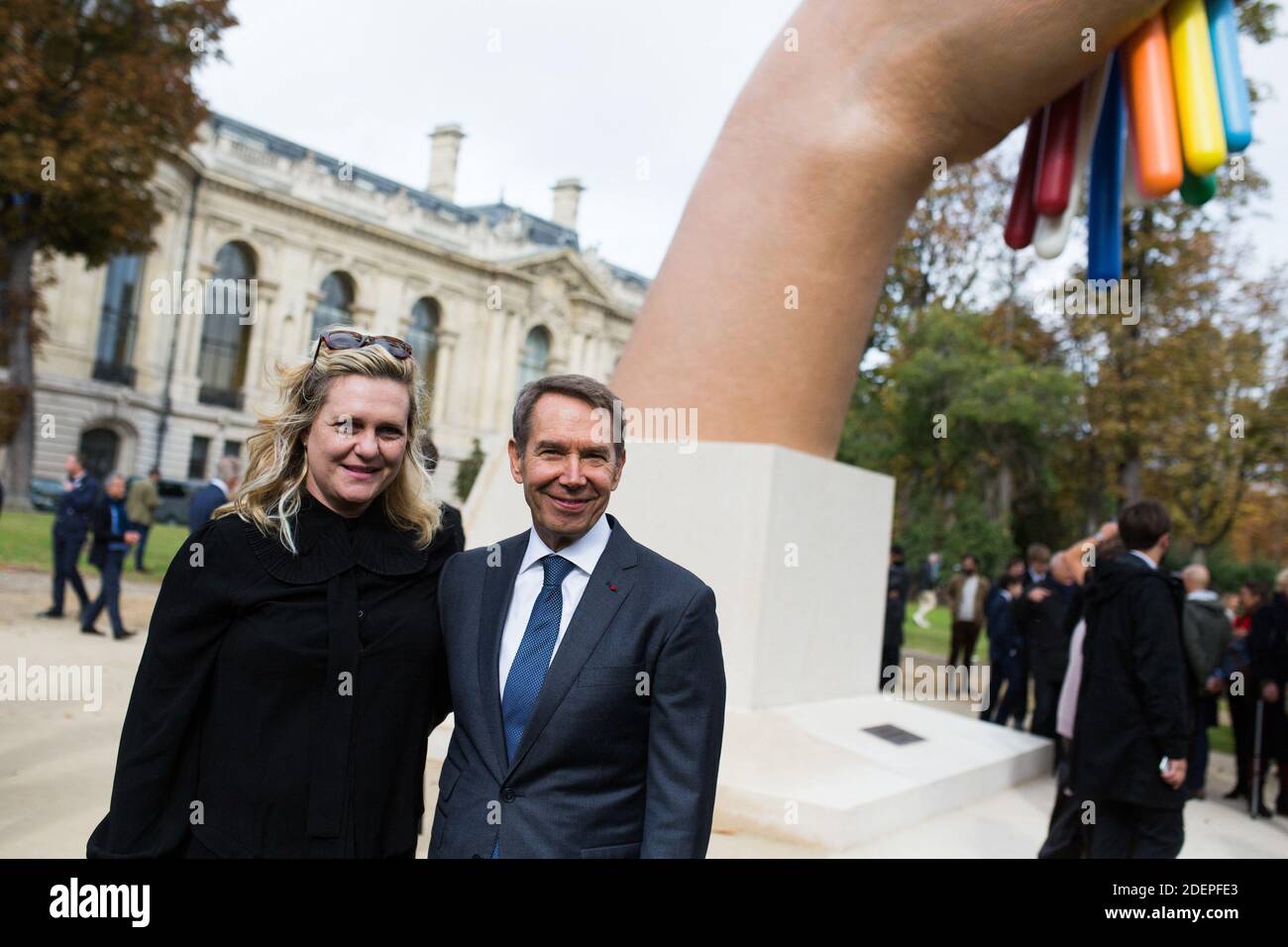US artist Jeff Koons and his wife Justine Wheeler during the ...