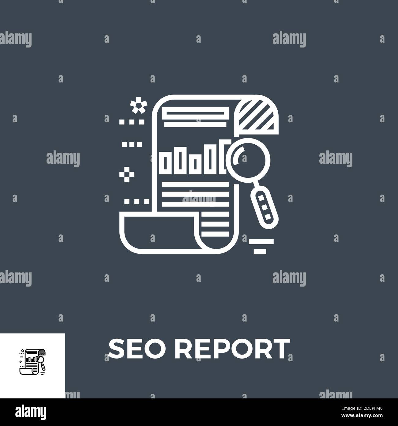 SEO Report Line Icon Stock Vector Image & Art - Alamy