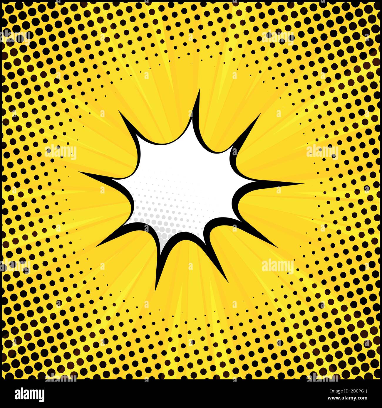 Orange comic zoom with lines and glow - Vector illustration Stock ...