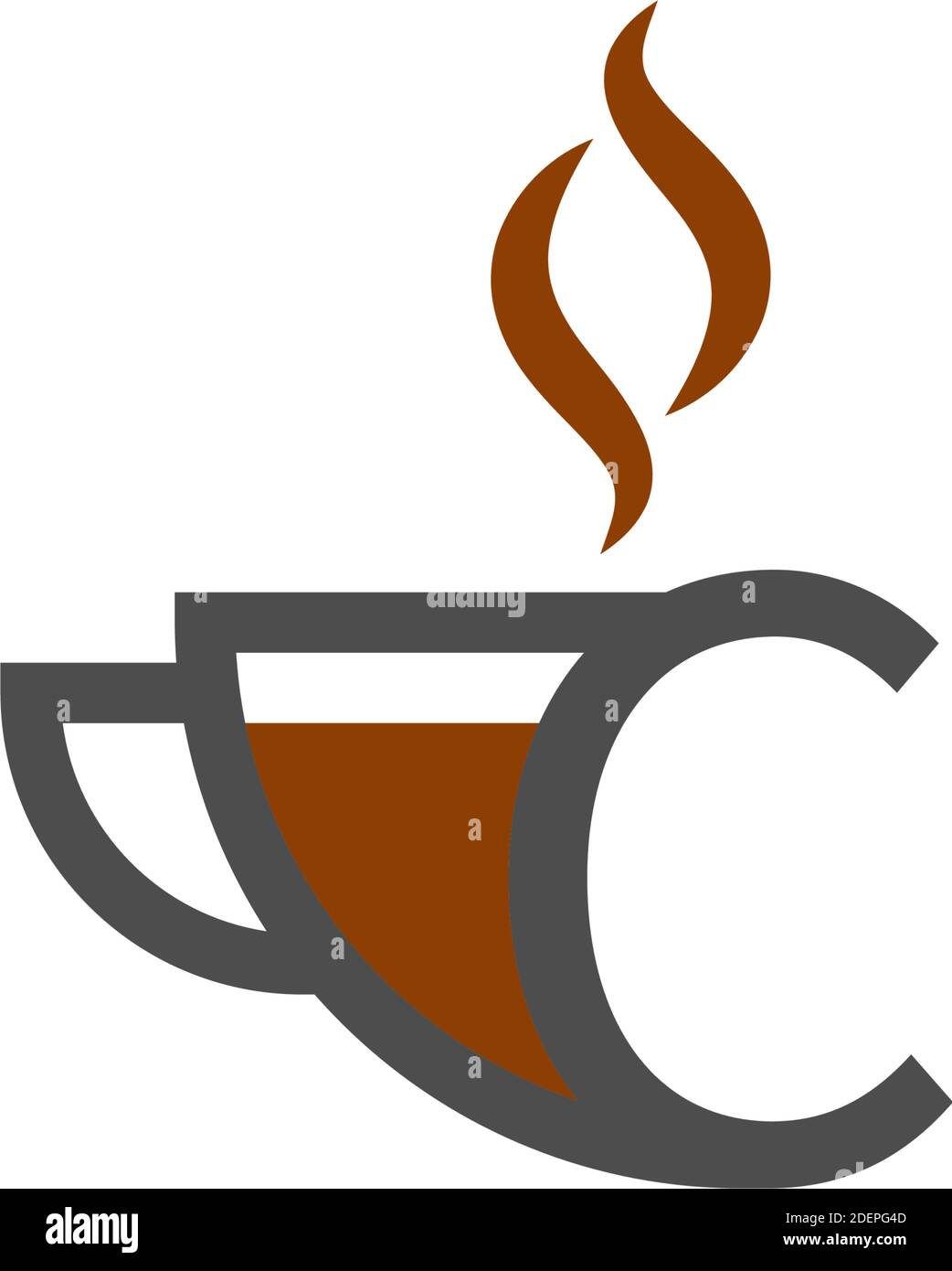 Coffee cup icon design letter C logo concept template Stock Vector ...