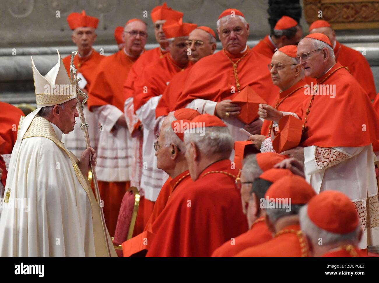 Pope Francis attends a Consistory ceremony for the creation of 13 new ...