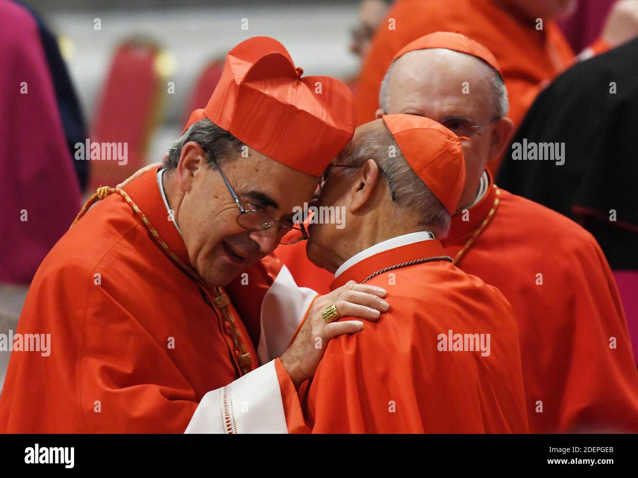 Cardinal Philippe Barbarin (France) attends a Consistory ceremony for ...