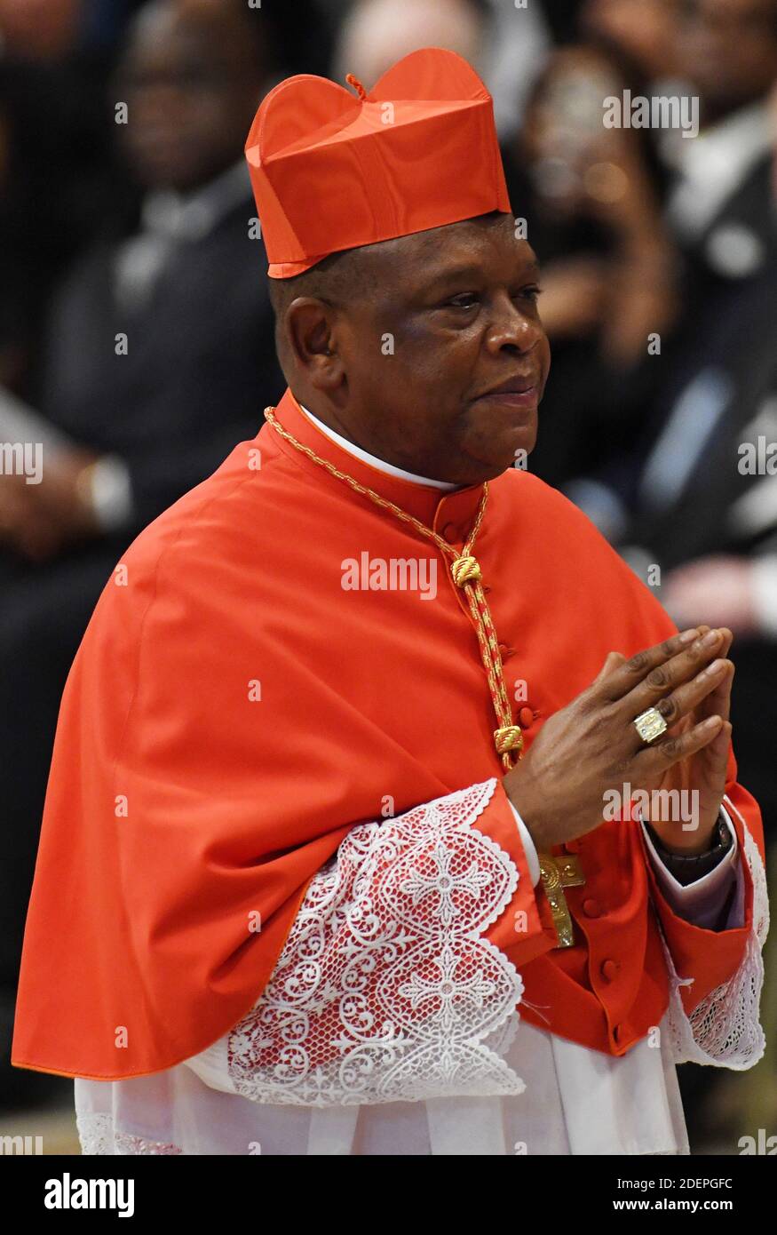New cardinal Fridolin Ambongo Besungu (Congo) during a Consistory ...