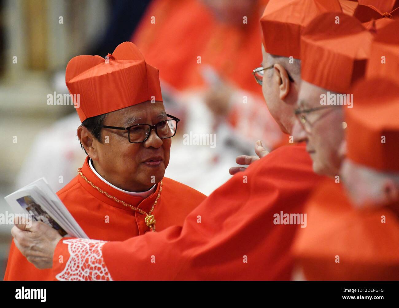 New cardinal Ignatius Suharyo Hardjoatmodjo (Indonesia) during a ...