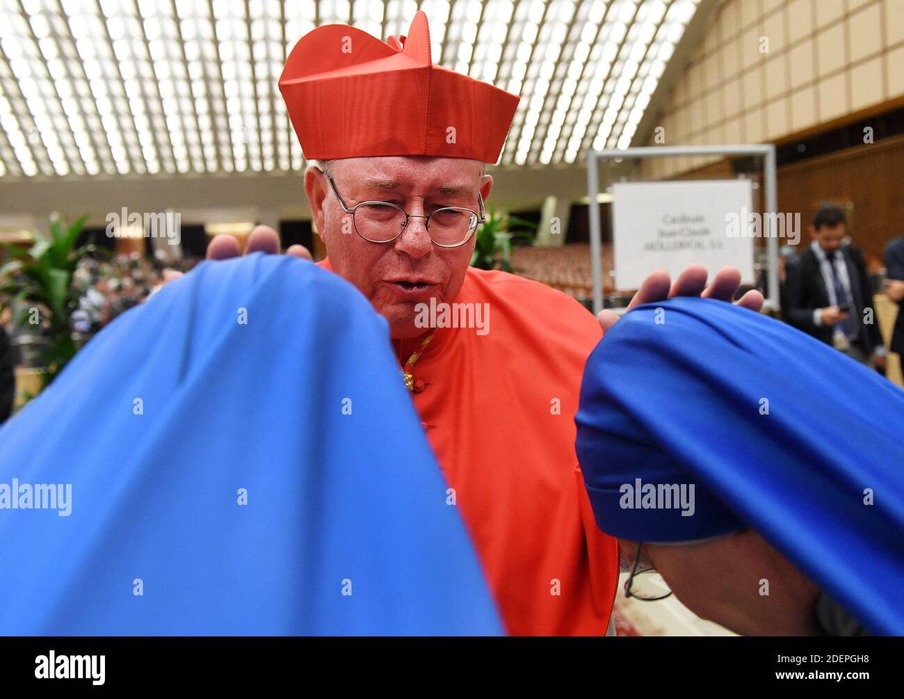New cardinal Jean-Claude Hollerich (Luxembourg) poses as he meets with ...