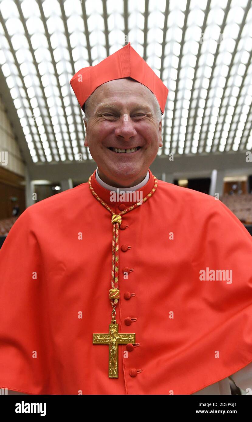 New cardinal Michael Louis Fitzgerald (UK) poses as he meets with ...