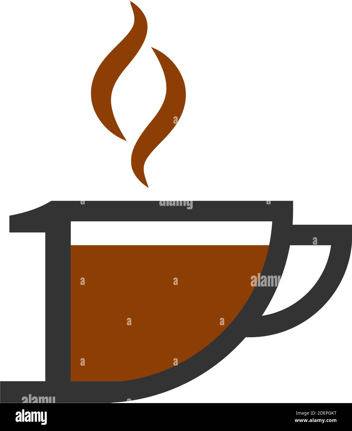 Coffee cup icon design number 1 logo concept template Stock Vector ...