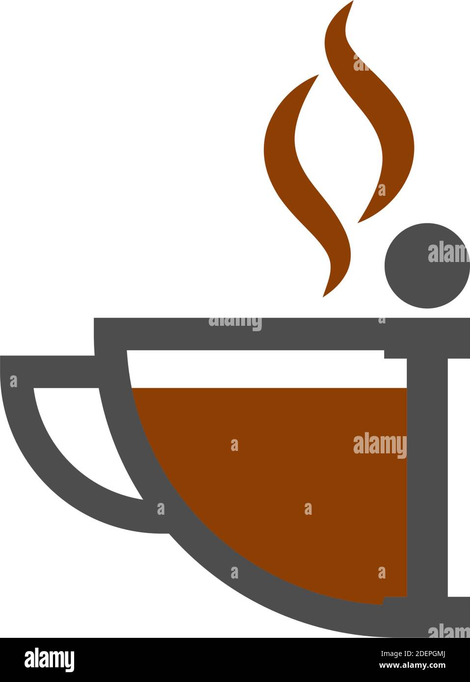 Coffee cup icon design letter I logo concept template Stock Vector ...