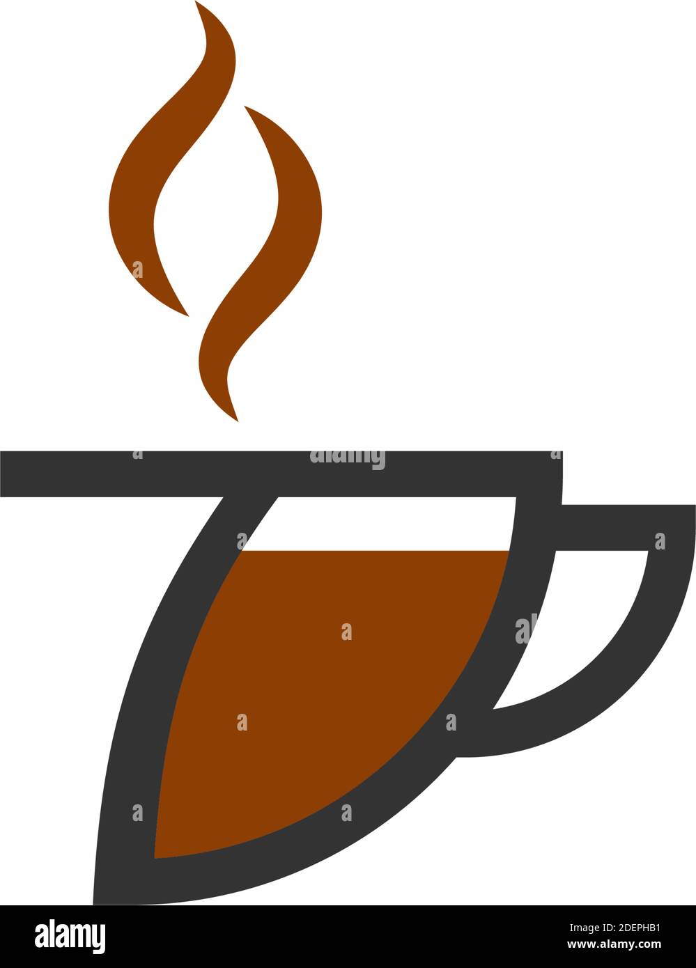 Coffee cup icon design number 7 logo concept template Stock Vector ...