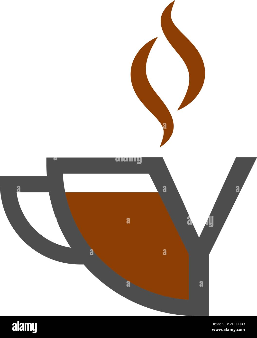 Coffee cup icon design letter Y logo concept template Stock Vector ...