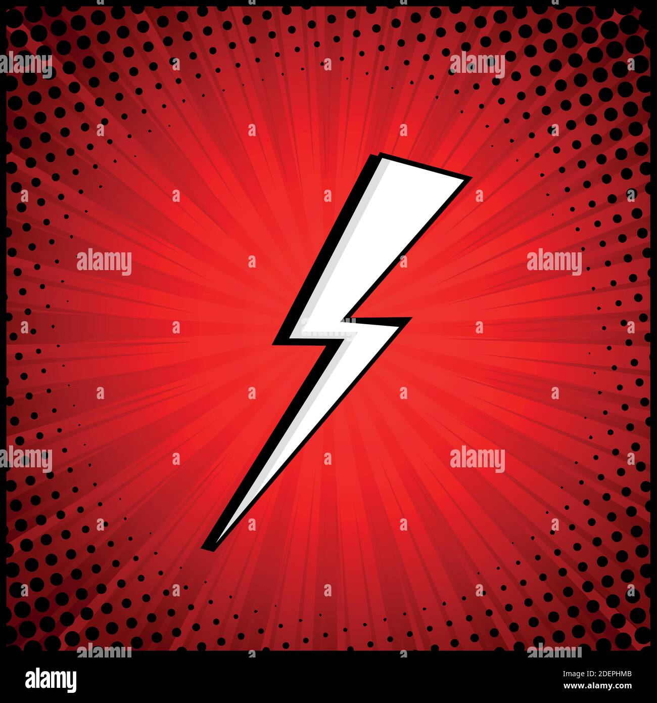 Red comic zoom with lines and dots - Vector illustration Stock Vector ...