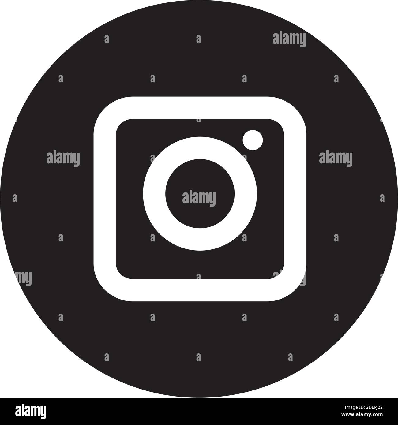 instagram social media logo silhouette style icon Stock Vector Image ...
