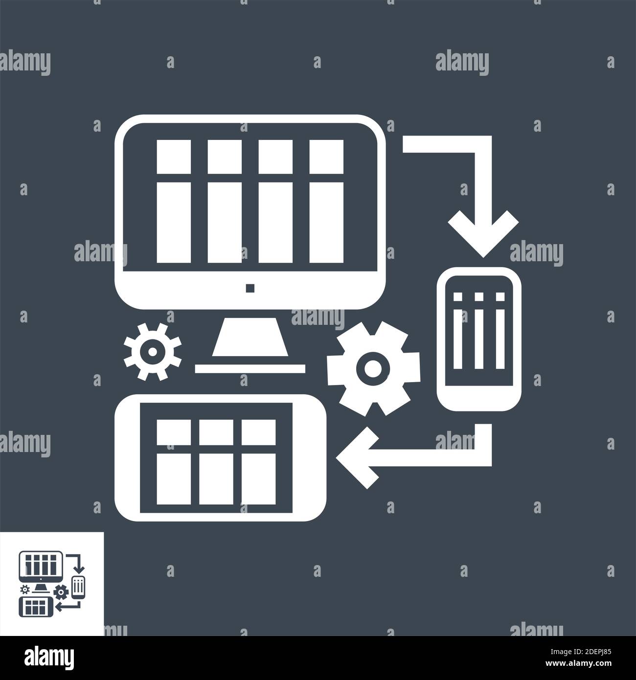 Responsive Web Design Vector Glyph Icon Stock Vector Image & Art - Alamy