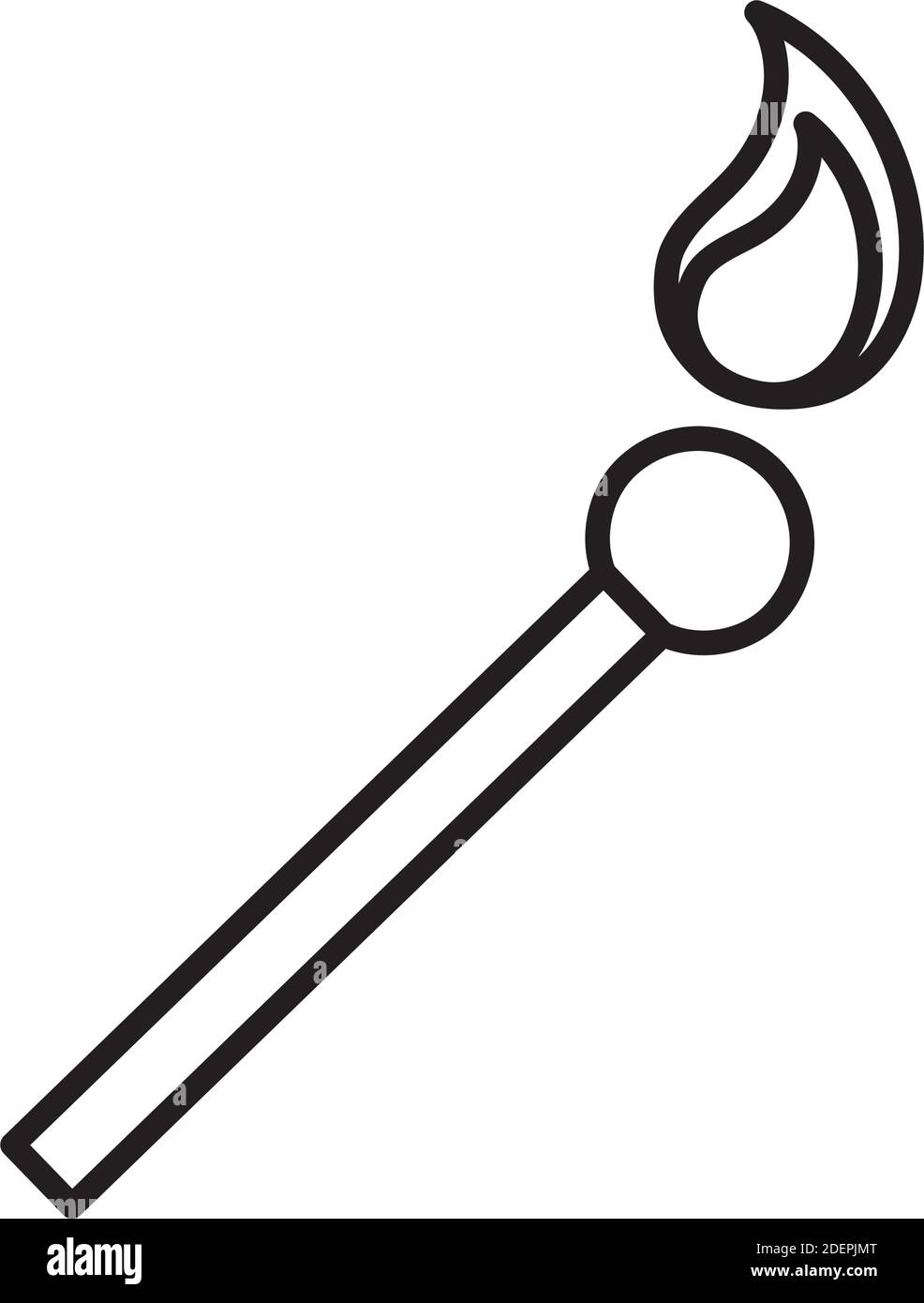 matchstick fire tool line style icon Stock Vector Image & Art - Alamy