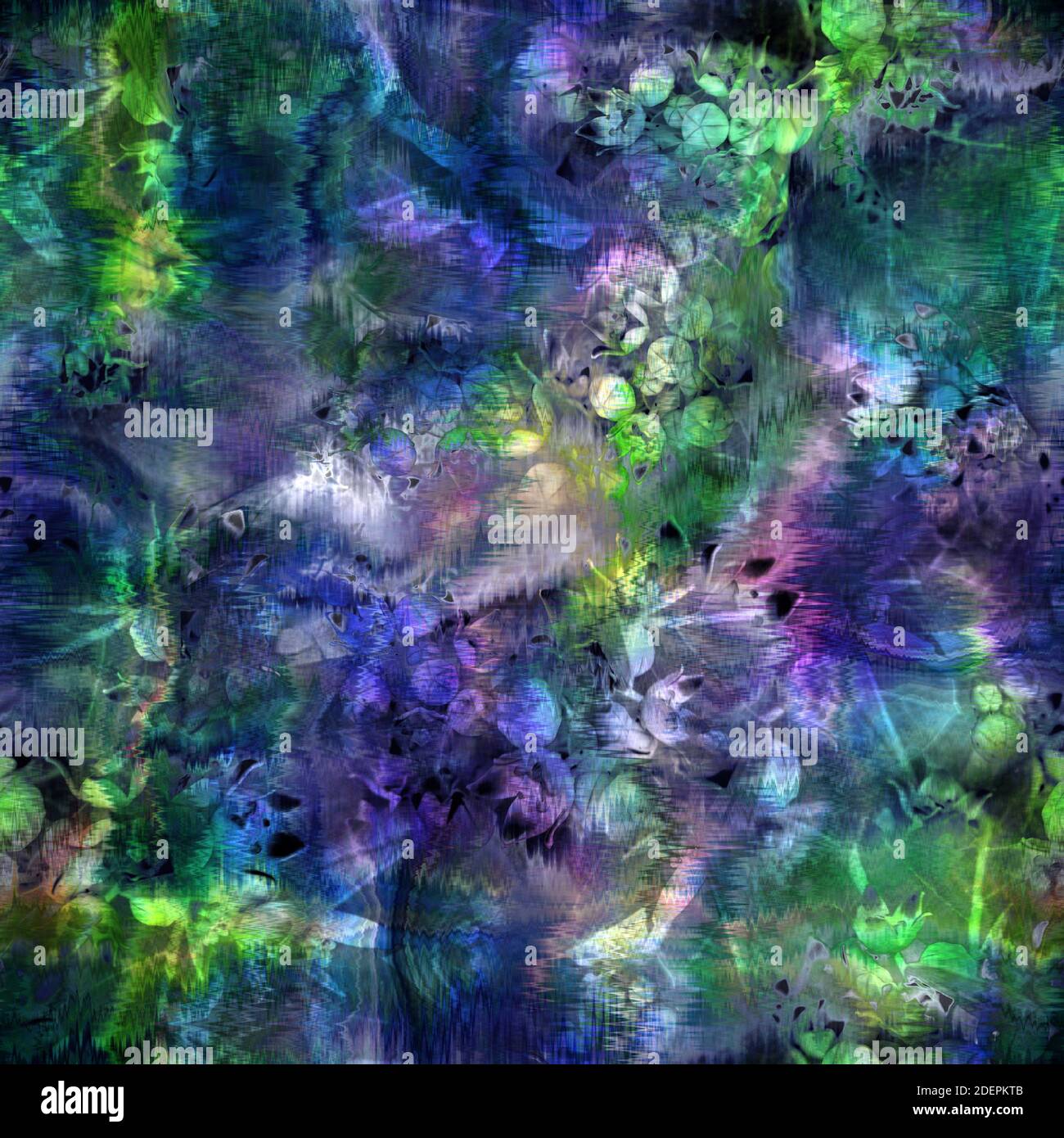 Seamless abstract color blobs with floral overlay Stock Photo - Alamy