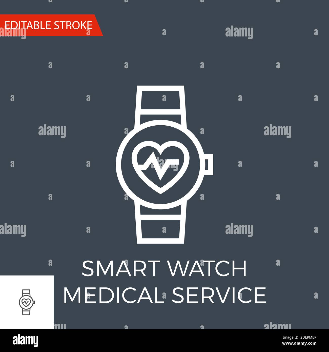 Smart Watch Medical Service Vector Icon Stock Vector Image & Art - Alamy