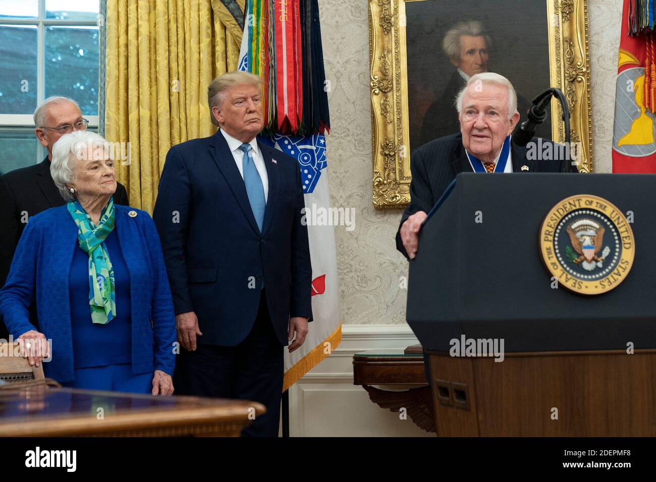 Edwin Meese speaks after United States President Donald J. Trump ...