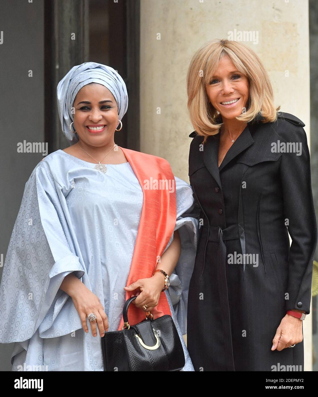 Brigitte Macron, wife of the French President, Welcomes Niger's First ...