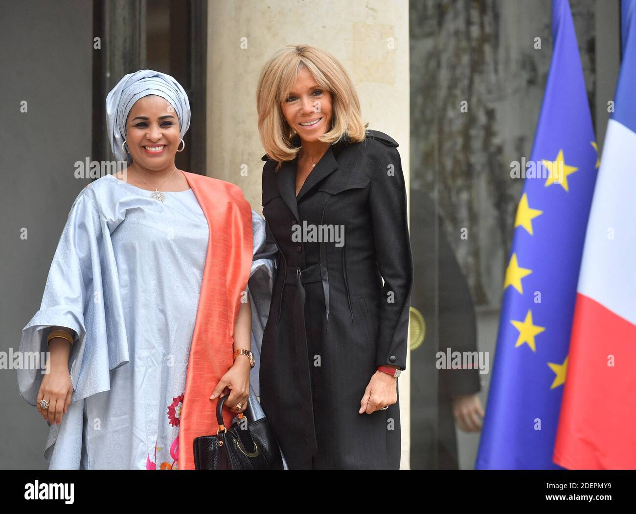 Brigitte Macron, wife of the French President, Welcomes Niger's First ...