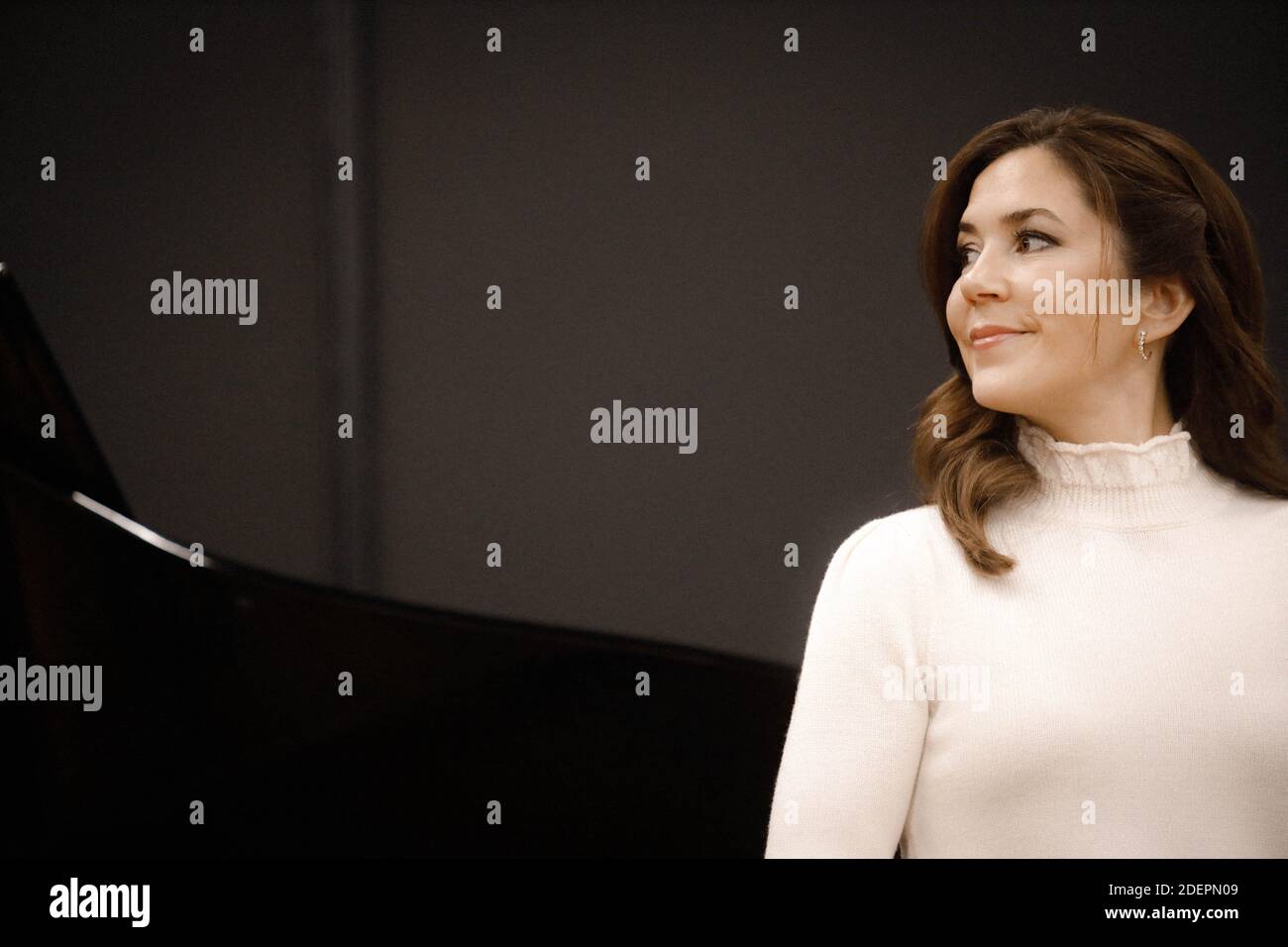 French first lady Brigitte Macron and Princess Mary Donaldson of ...