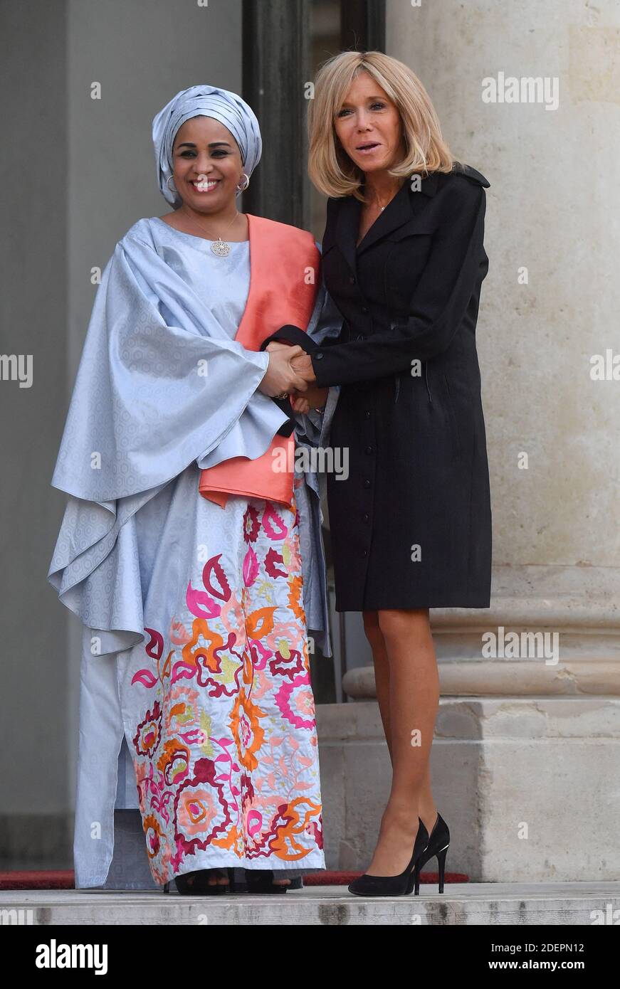 Brigitte Macron, wife of the French President, Welcomes Niger's First ...