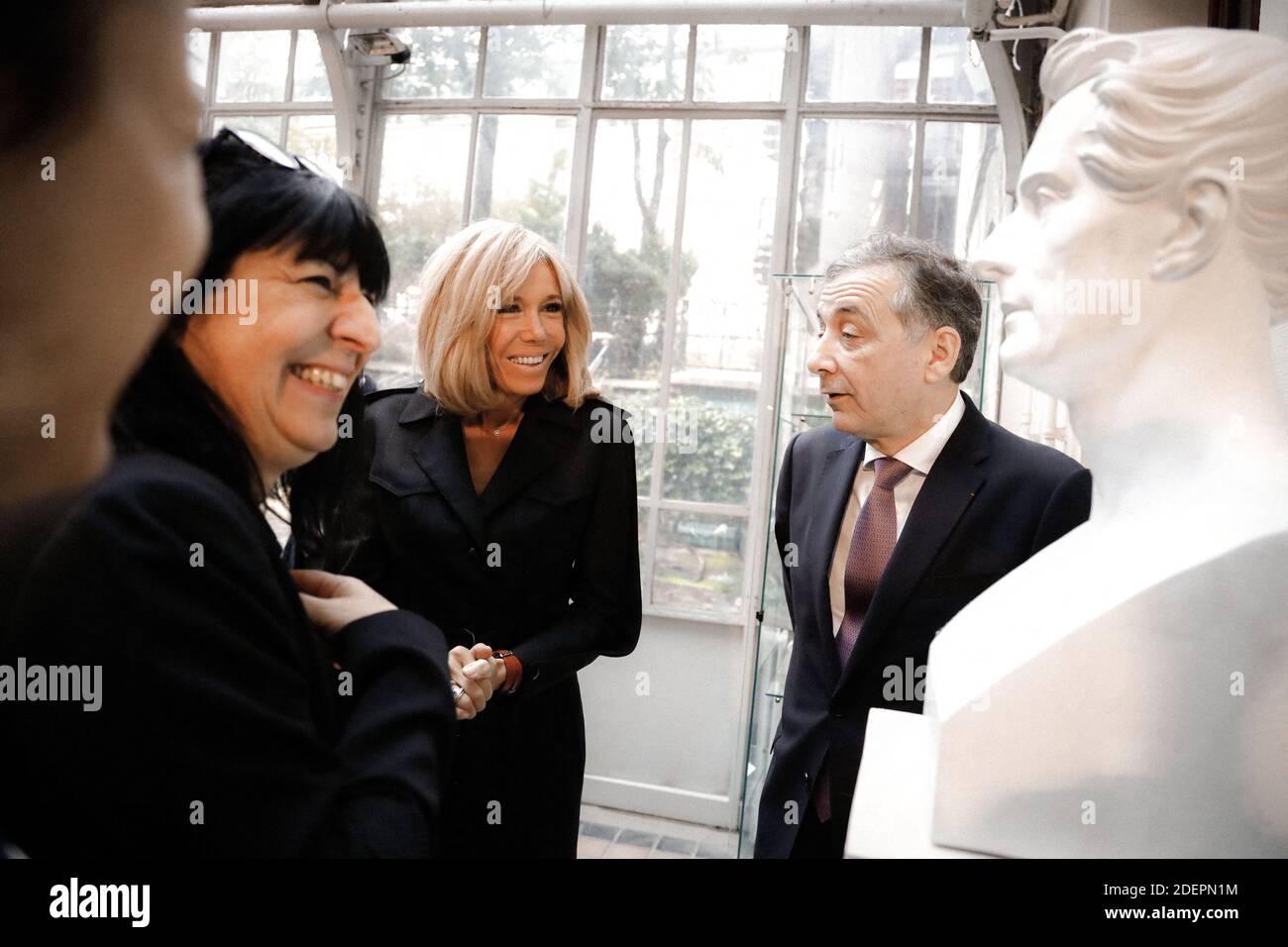 French first lady Brigitte Macron and Princess Mary Donaldson of ...