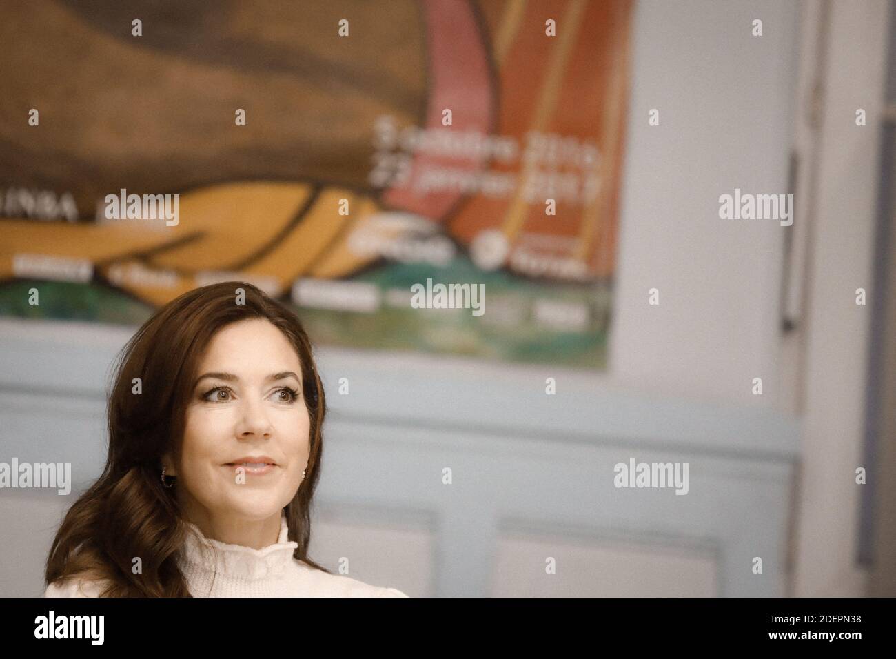 French first lady Brigitte Macron and Princess Mary Donaldson of ...