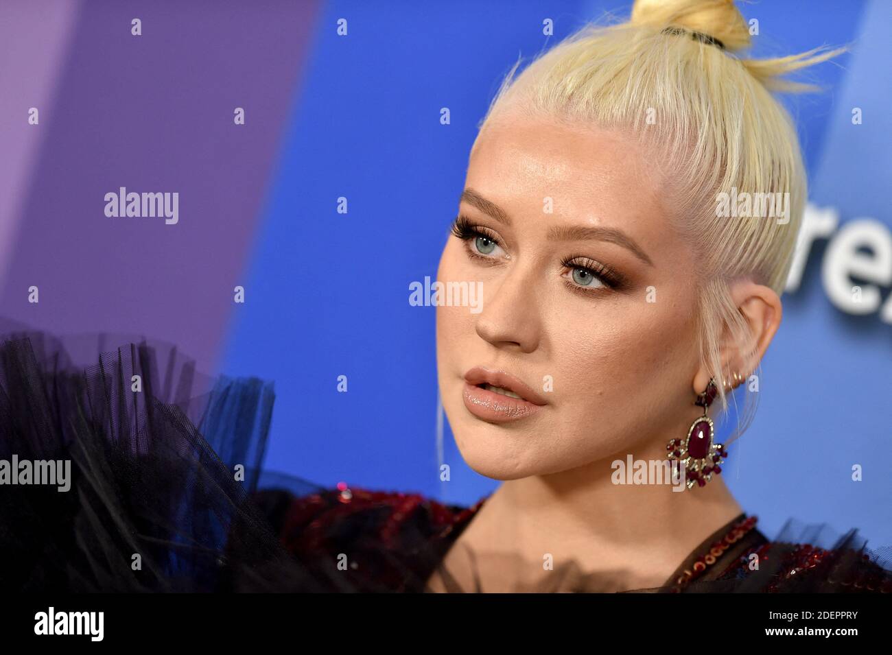 Christina Aguilera attends the 2019 amfAR Gala Los Angeles at Milk ...