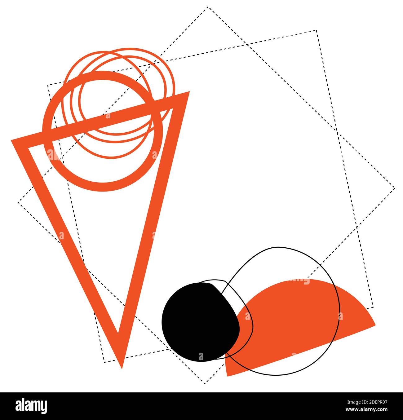 Abstract frame with the jumble of geometric shapes. Inspired by ...