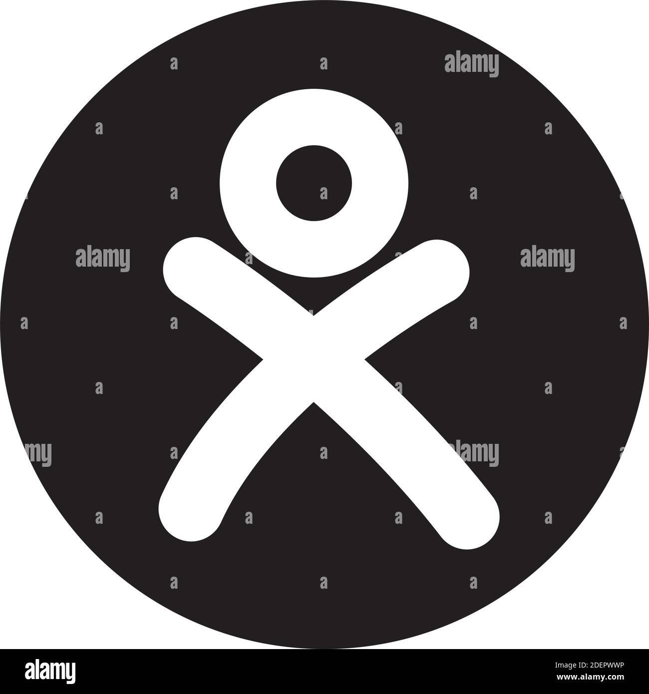 odnoklassniki social media logo silhouette style icon Stock Vector ...